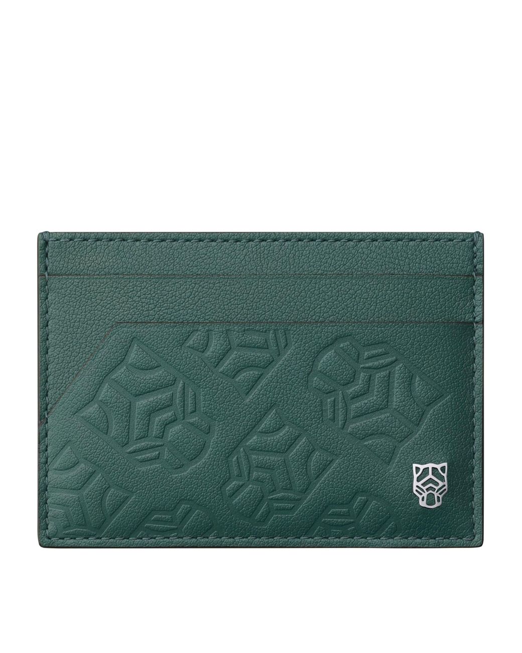 Cartier Calfskin Panthère De Card Holder in Green for Men | Lyst UK