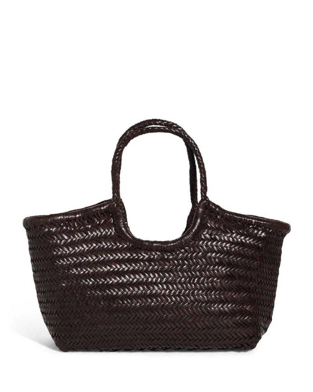 Dragon Diffusion Large Leather Woven Nantucket Tote Bag in Black | Lyst UK