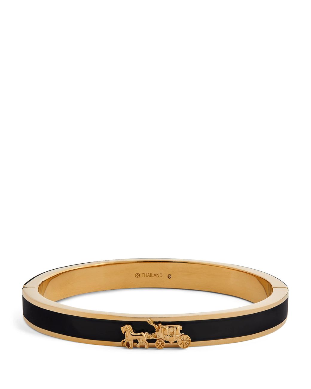 COACH Enamel Horse And Carriage Bangle in Natural | Lyst