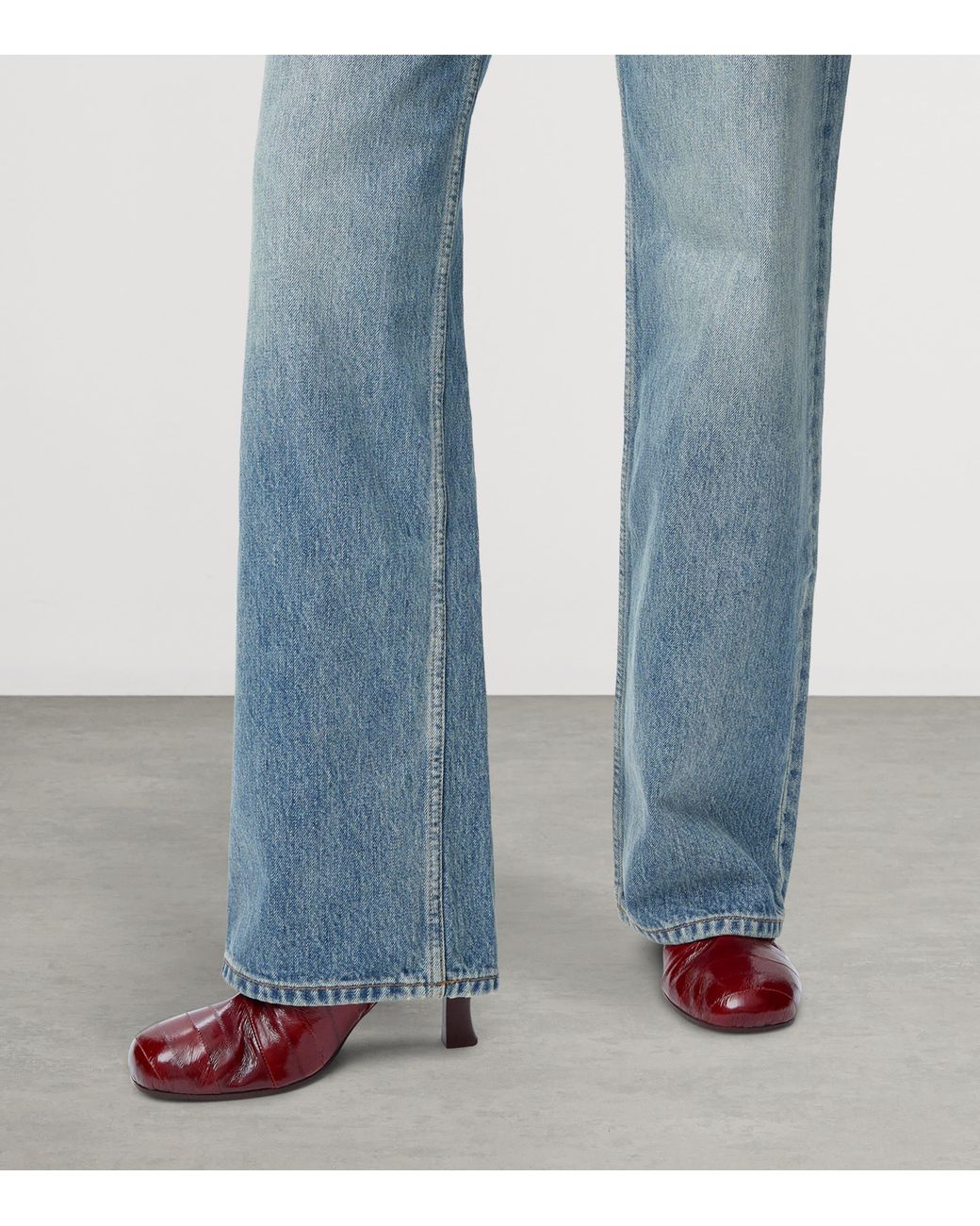 Loewe Eel Leather Bobine Ankle Boots 75 in Red | Lyst