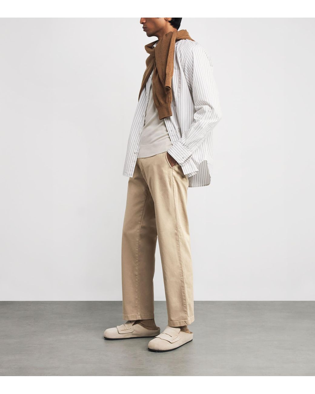 NN07 Stretch-Organic Cotton Aden Chinos in Natural for Men | Lyst