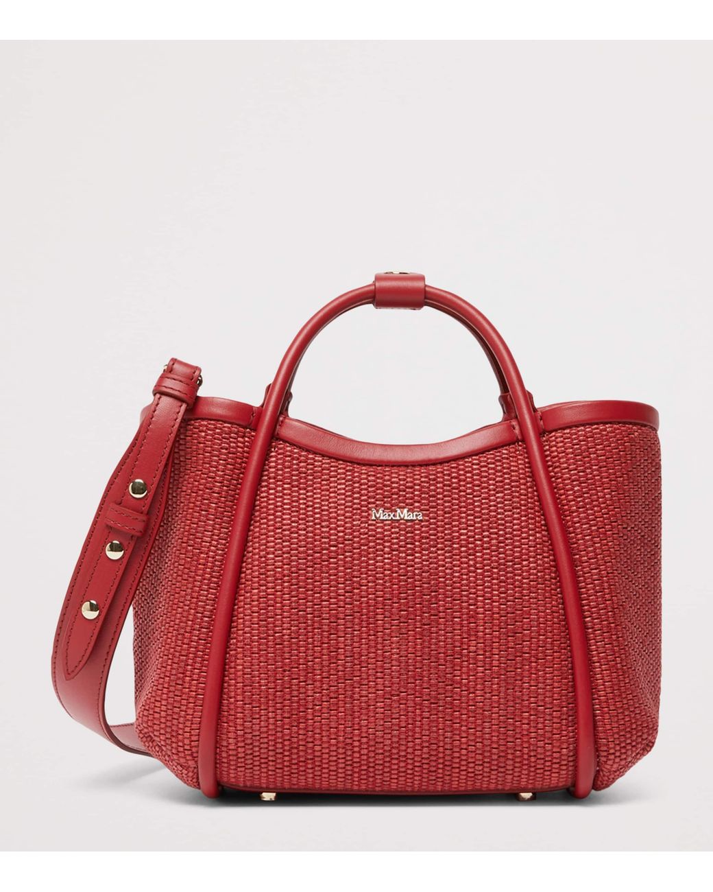 Max Mara Extra-Small Marine Top-Handle Bag in Red | Lyst