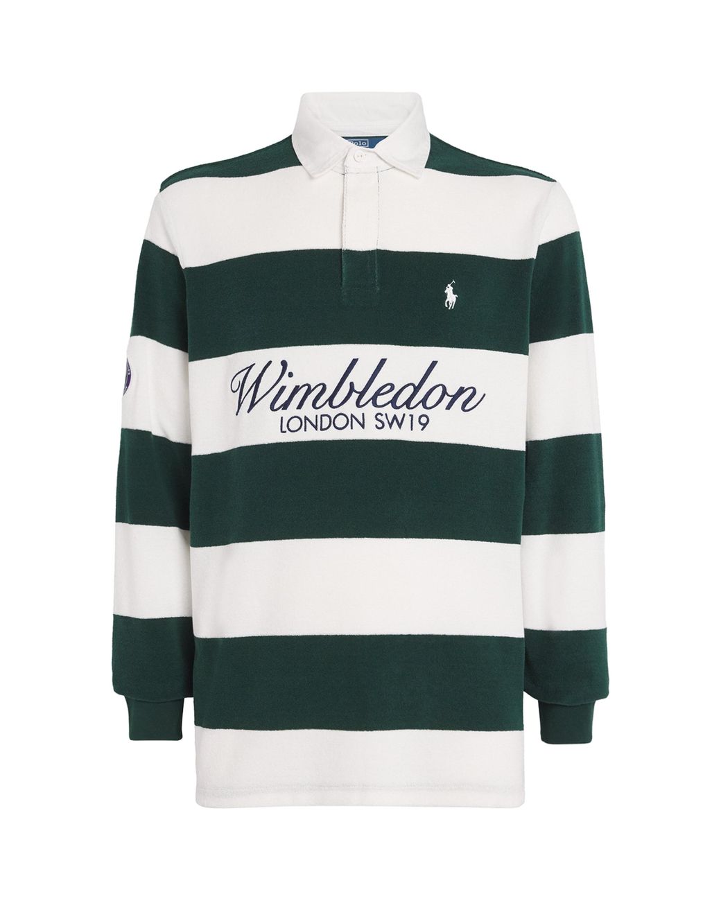 Ralph Lauren X Wimbledon Fleece Rugby Shirt in Green for Men | Lyst