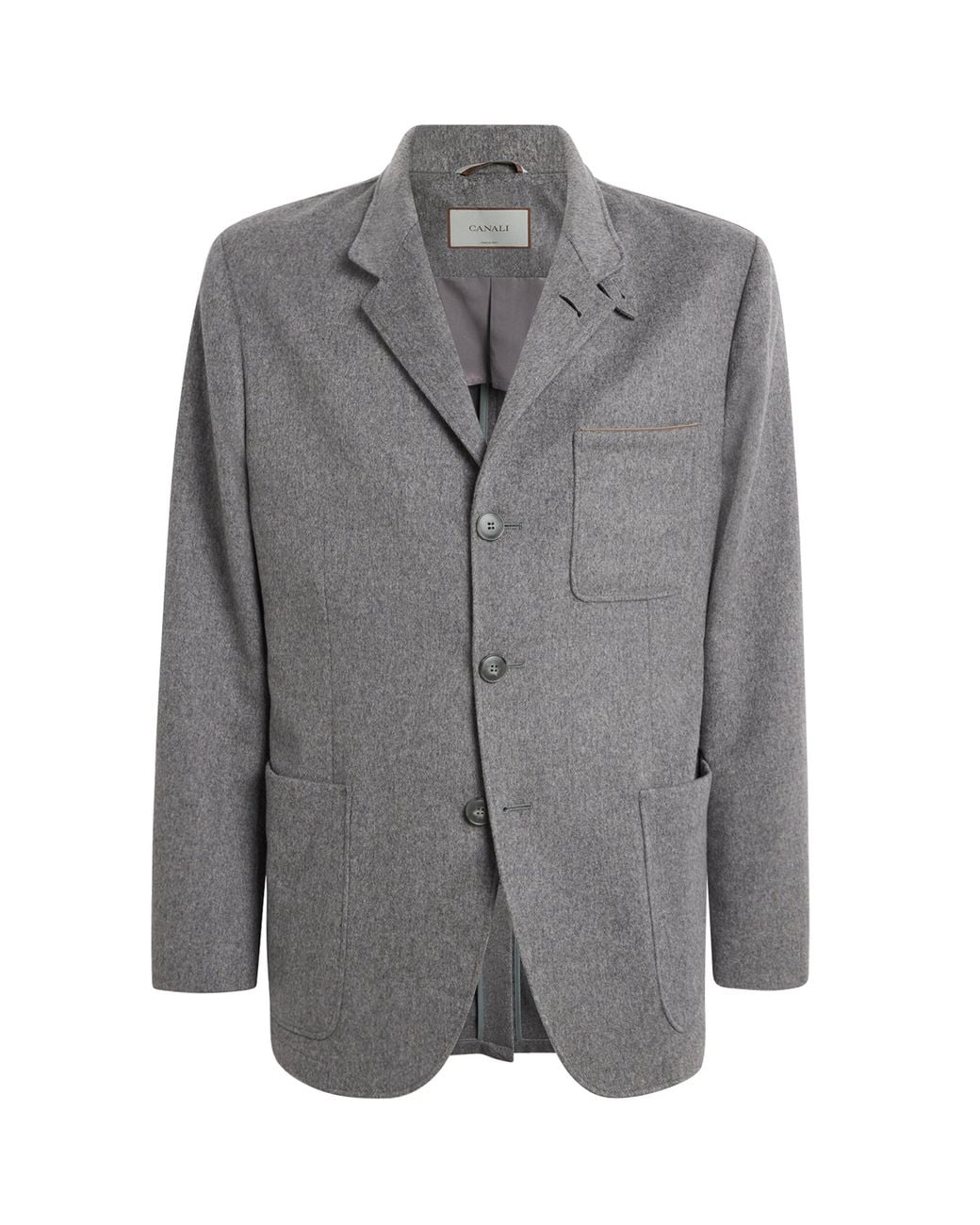 Canali Cashmere Jacket in Grey for Men | Lyst UK