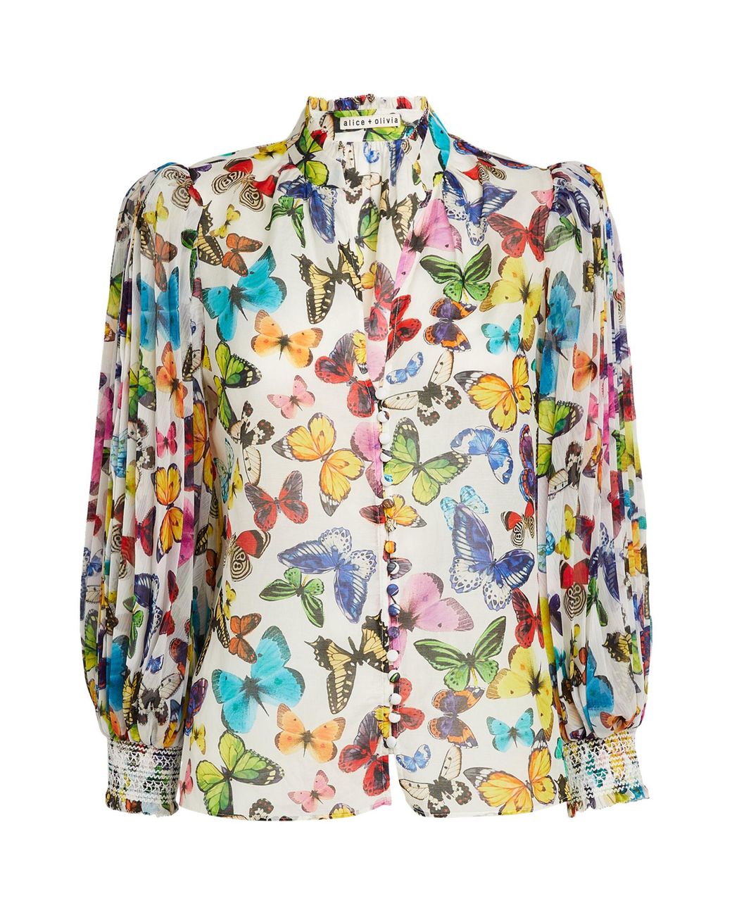 Alice + Olivia Alice + Olivia Butterfly Print Ilan Blouse | Lyst Alice + Olivia Alice + Olivia Butterfly Print Ilan Blouse | Lyst