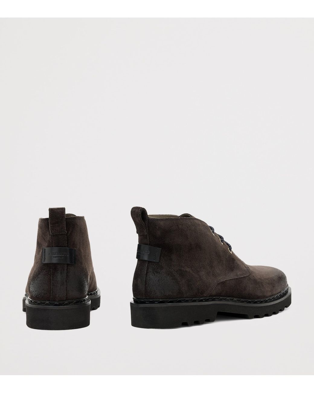AllSaints Suede Skiff Lace-Up Boots in Brown for Men | Lyst