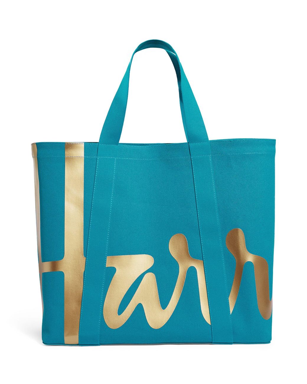 Harrods Large Cotton Logo Tote Bag in Blue | Lyst