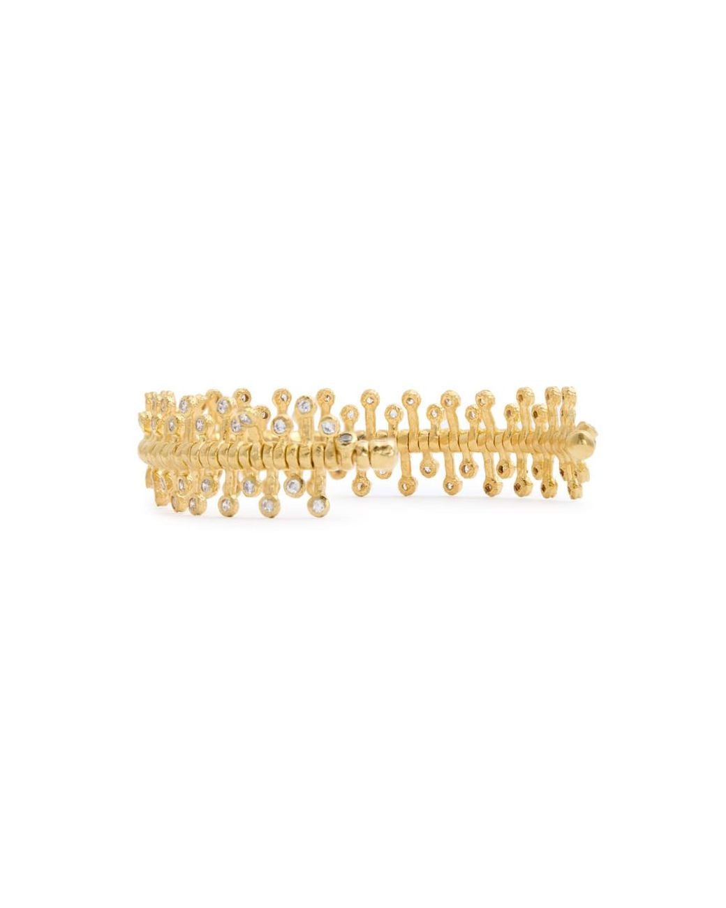 Joanna Laura Constantine Statement Wave Embellished Bracelet in White ...