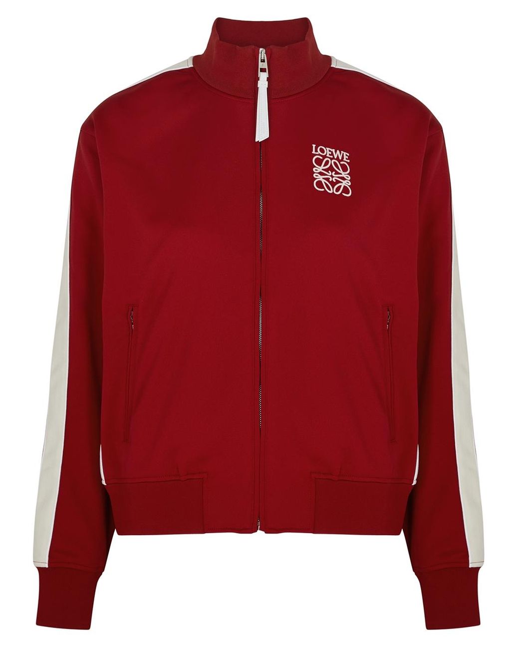 Loewe Logo-embroide Jersey Track Jacket in Red | Lyst