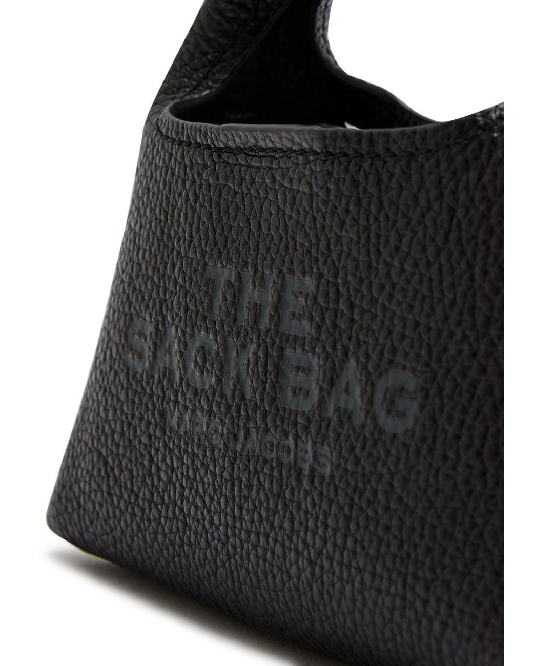 Marc Jacobs The Sack Micro Leather Top Handle Bag in Black | Lyst