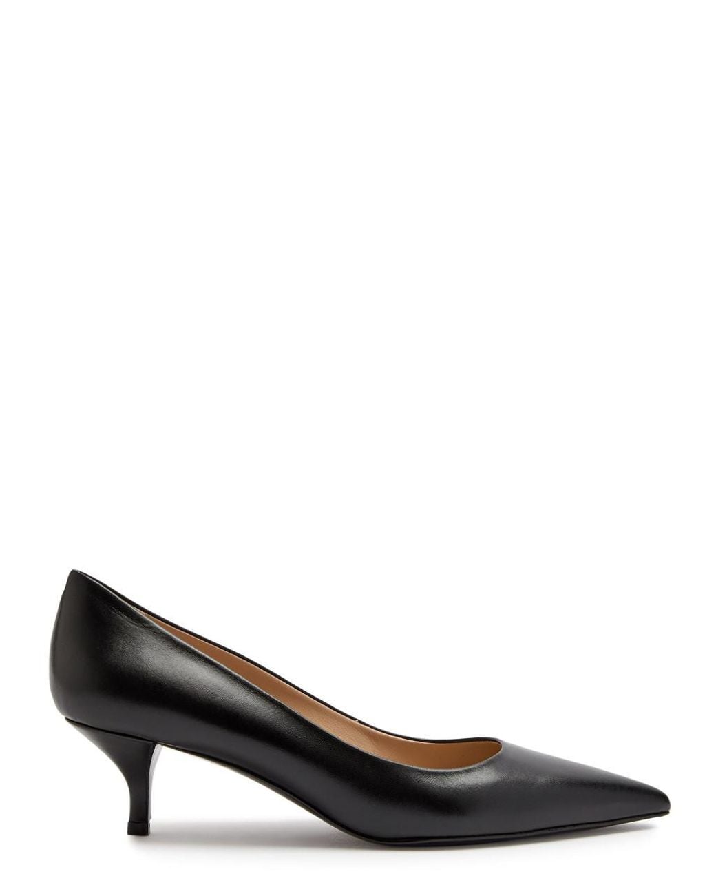 Stuart Weitzman Stuart Power 50 Leather Pumps in Black | Lyst