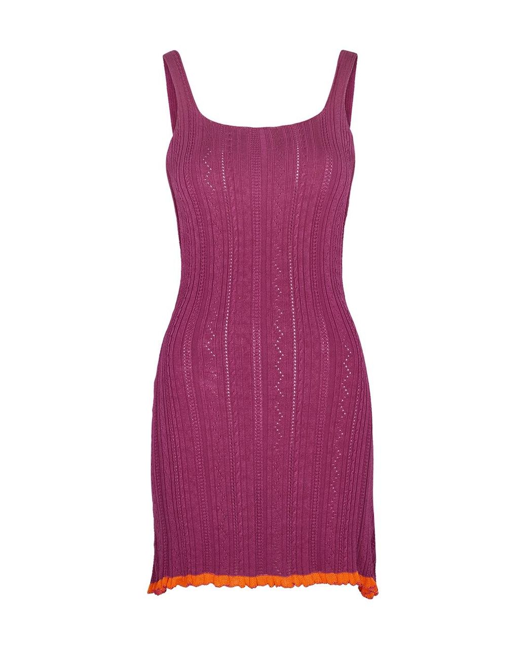 Gimaguas Cosi Ribbed Knit Mini Dress In Purple Lyst