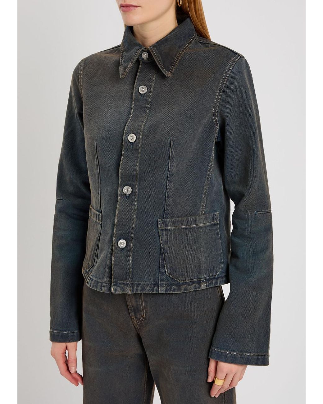Our Legacy Union Darted Denim Jacket in Black | Lyst UK