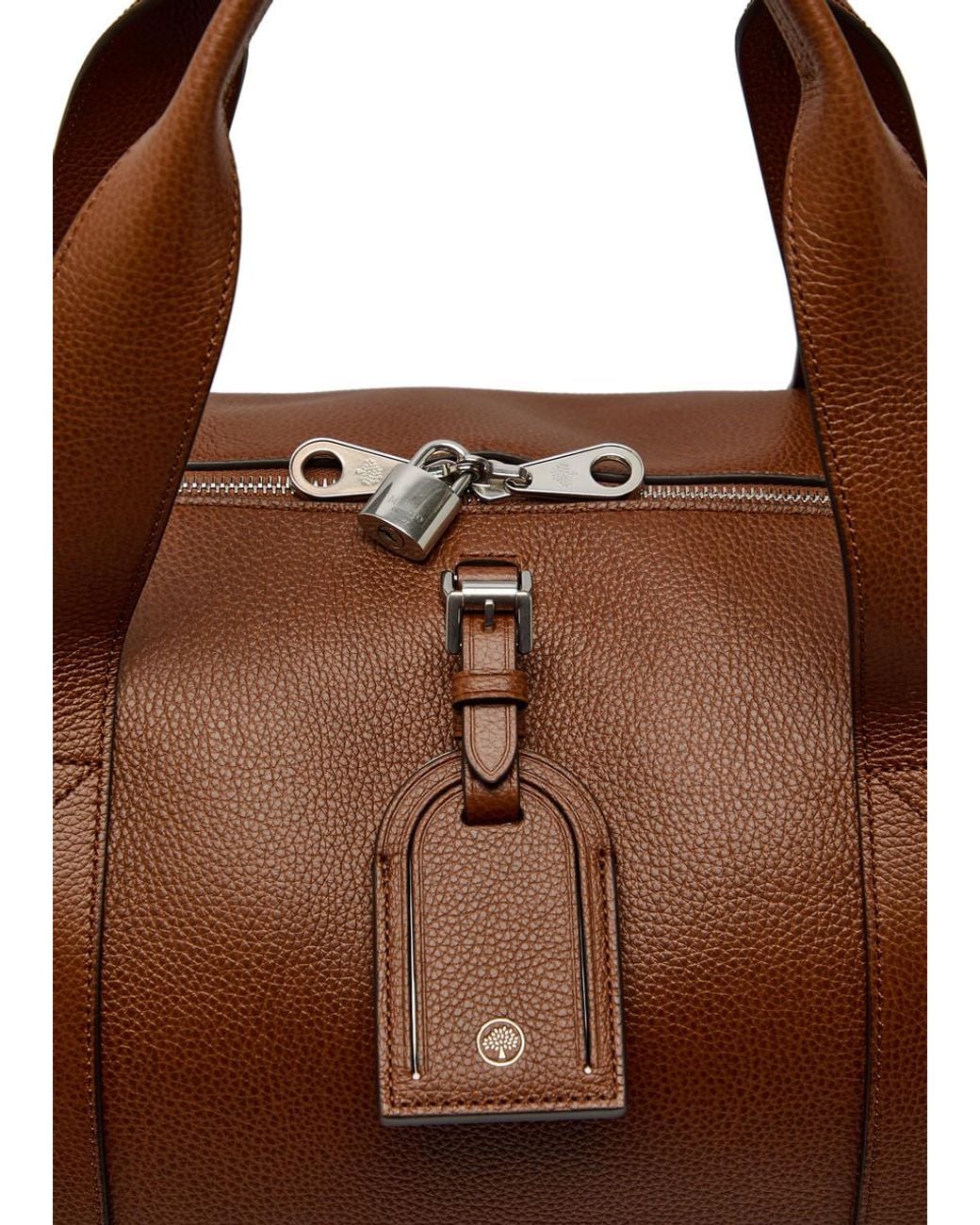 Mulberry Heritage Medium Clipper Grained Leather Holdall in Brown for ...