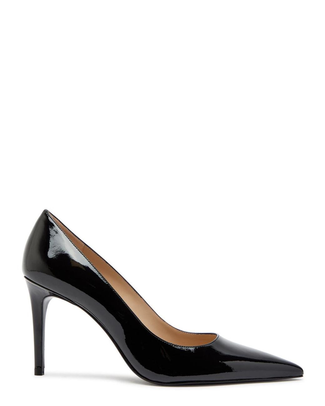 Stuart Weitzman Stuart Power 85 Patent Leather Pumps in Black | Lyst