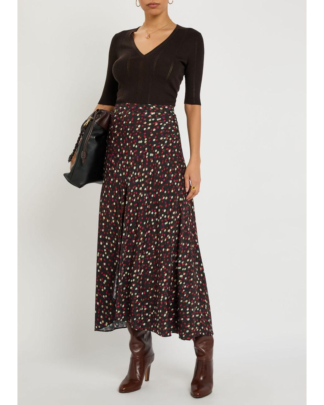 Gabriela Hearst Amari Pointelle Wool Top in Black | Lyst UK