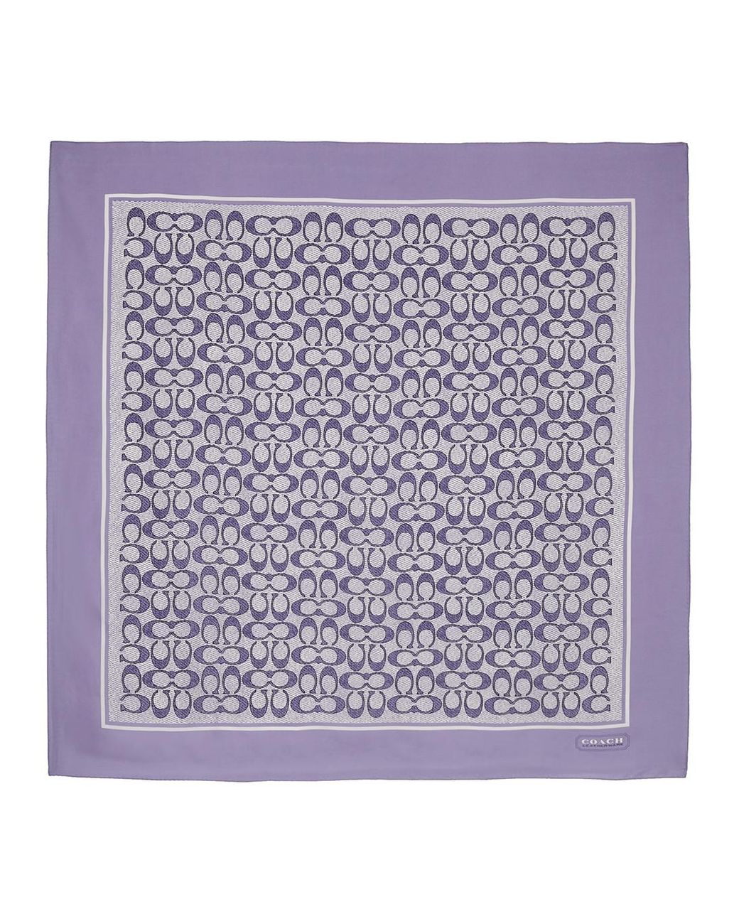 COACH Logo-print Silk Scarf in Purple | Lyst UK