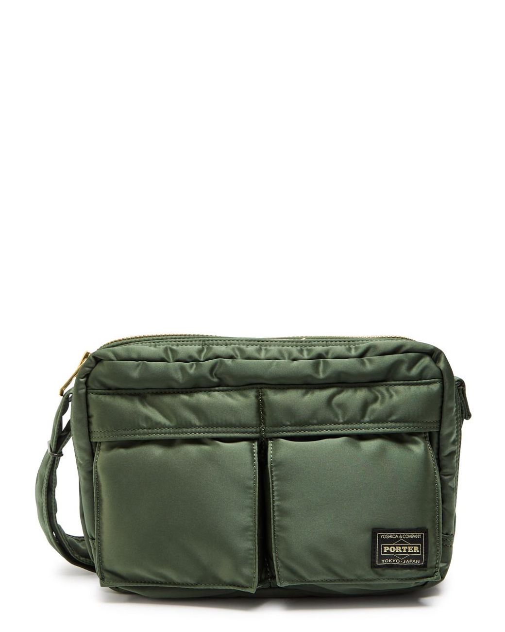Porter-Yoshida and Co Tanker Padded Satin Crossbody Bag in Green for ...