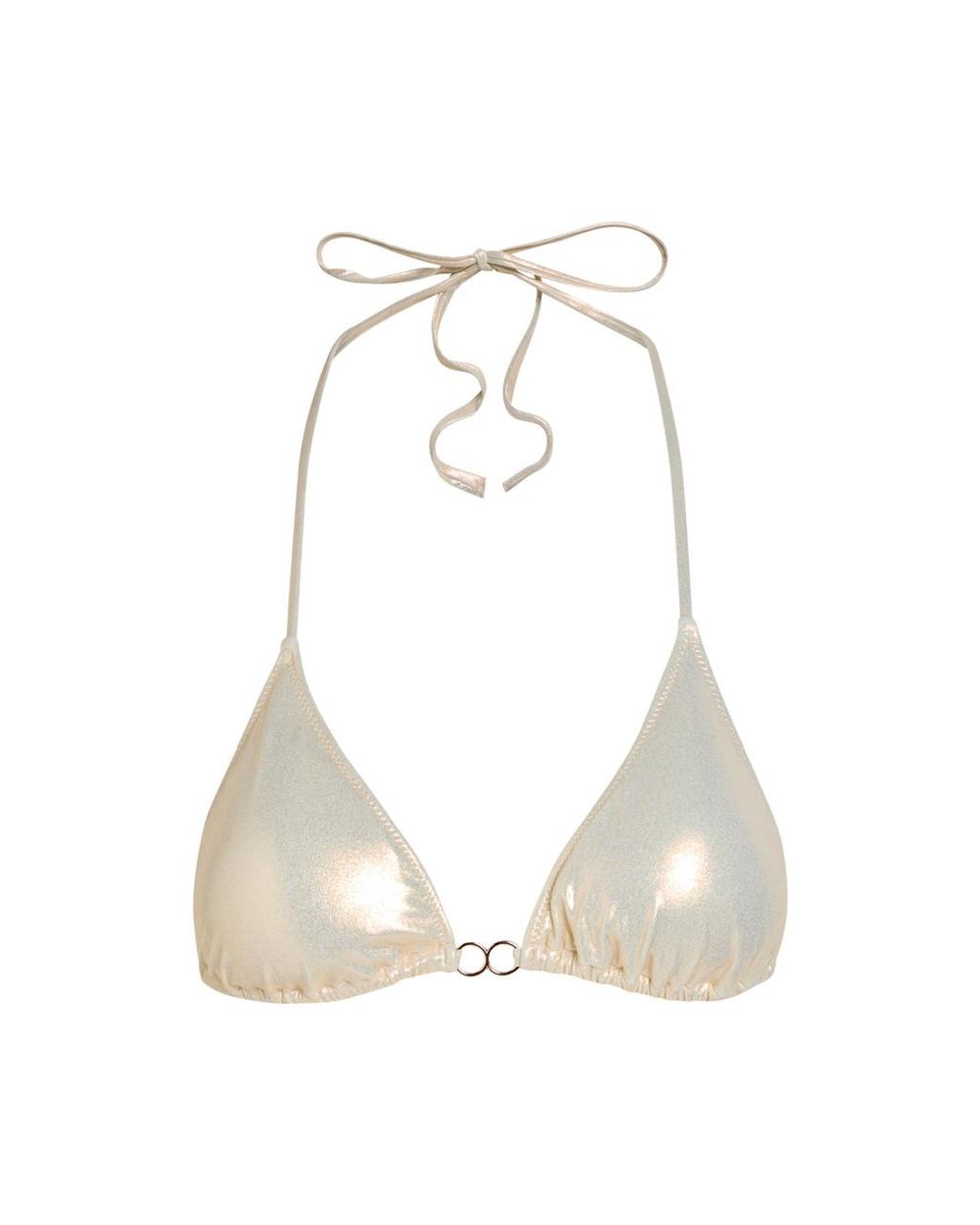 Melissa Odabash Costa Triangle Bikini Top in White | Lyst