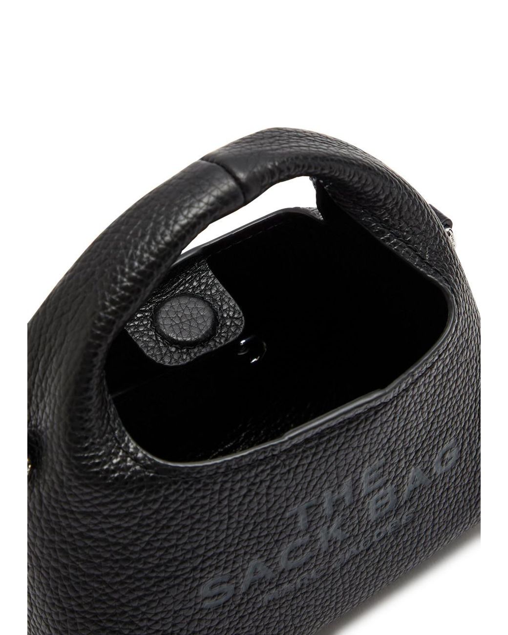 Marc Jacobs The Sack Micro Leather Top Handle Bag in Black | Lyst