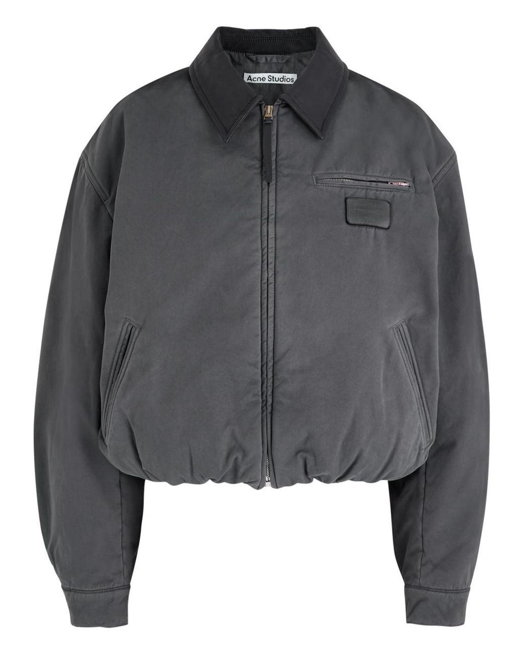 Acne Studios Okra Padded Twill Bomber Jacket in Gray | Lyst