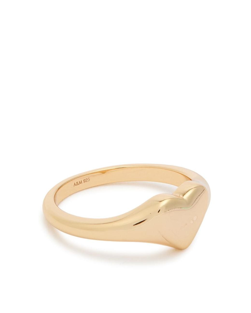Astrid & Miyu Heart 18Kt-Plated Ring in Natural | Lyst