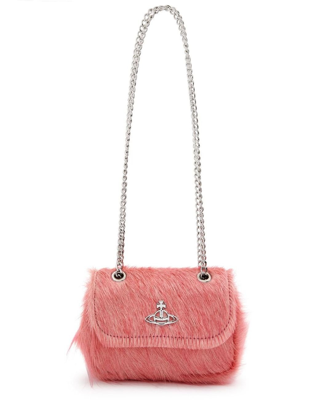 Vivienne Westwood Calf Hair Shoulder Bag in Pink | Lyst