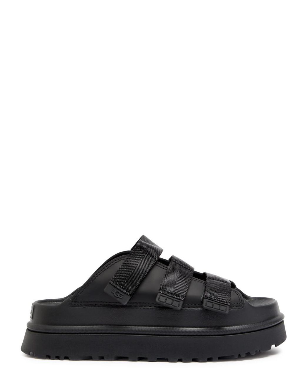 UGG Golden Glow Rubber Sliders in Black | Lyst