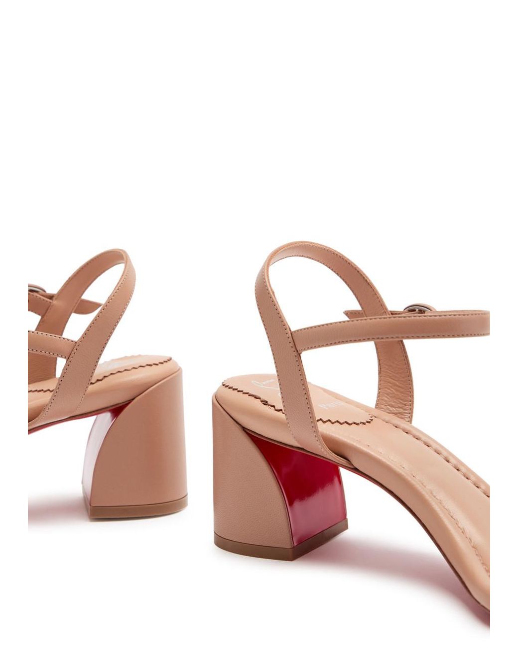 Christian Louboutin Miss Jane 55 Leather Sandals in Pink | Lyst