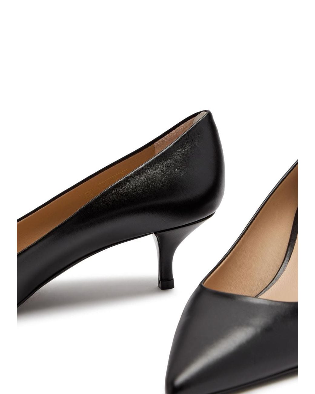 Stuart Weitzman Stuart Power 50 Leather Pumps in Black | Lyst