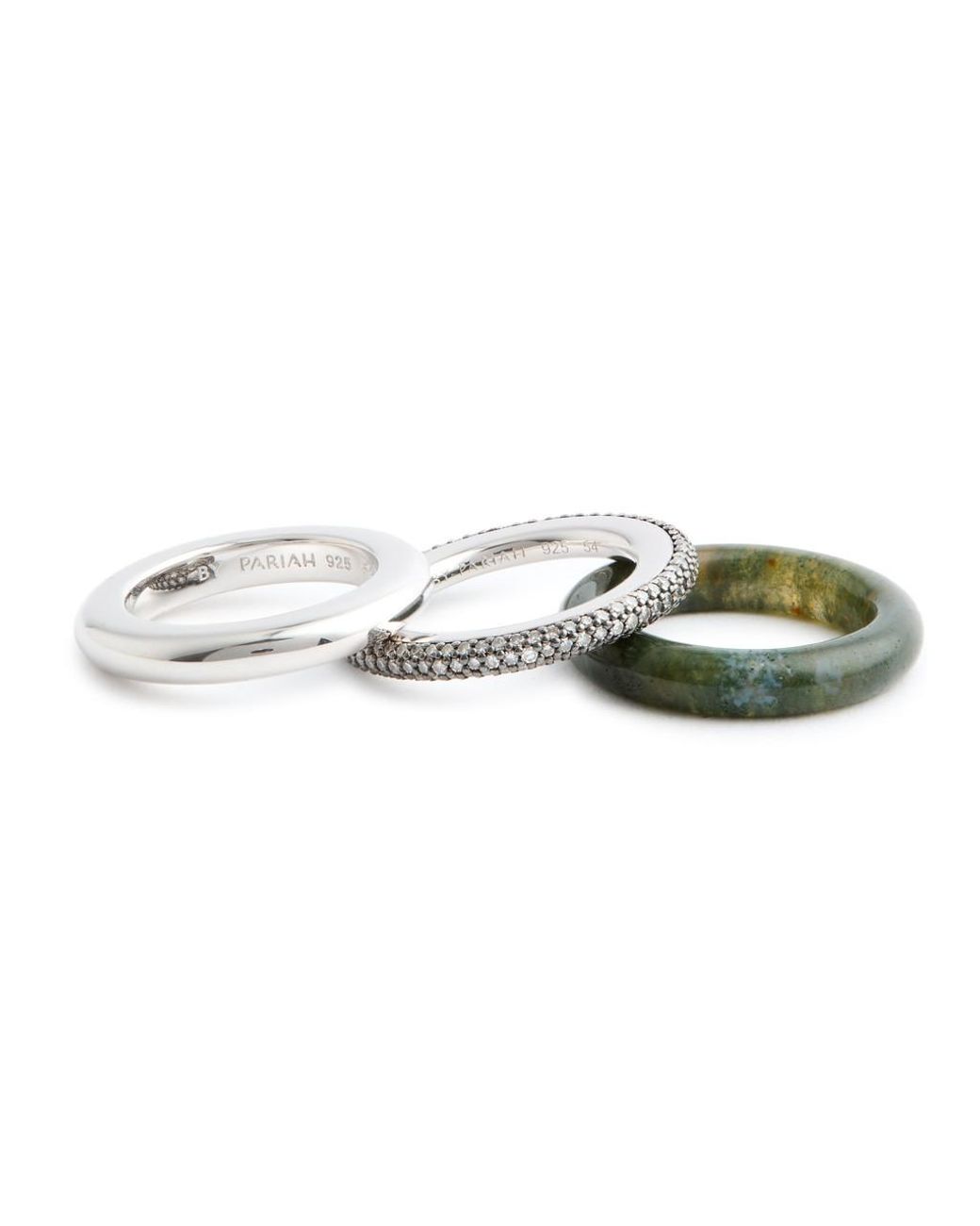 BY PARIAH Aurea Stack Rings in Metallic | Lyst