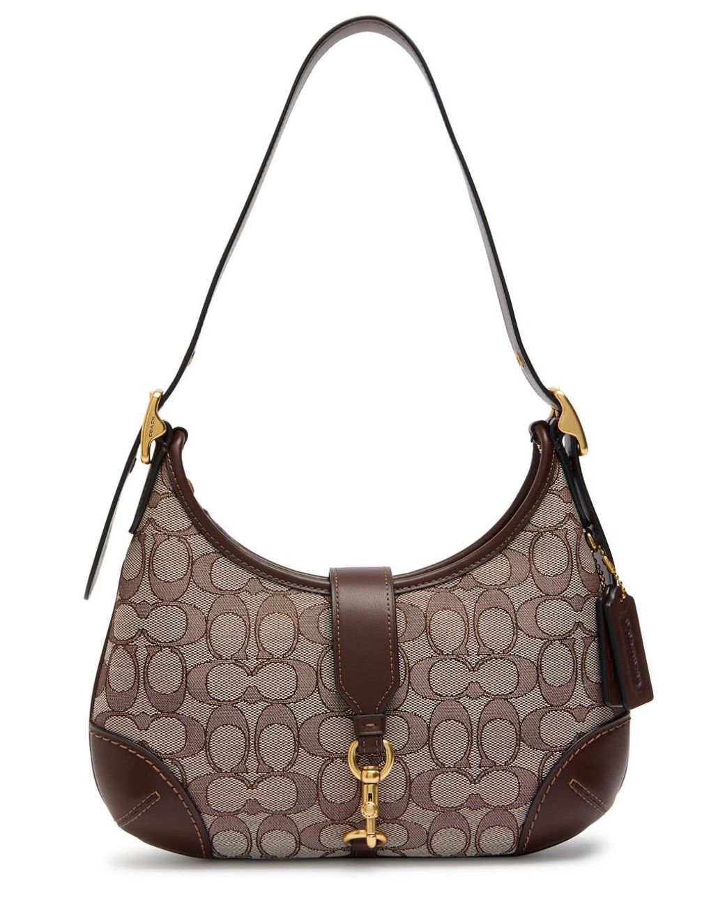 COACH Originals Signature Leather Shoulder Bag in Brown | Lyst