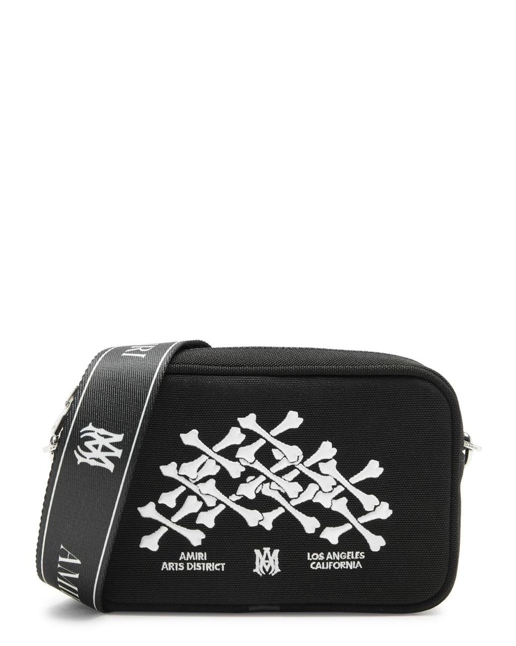 Amiri Bones Stacked Canvas Camera Bag in Black for Men | Lyst