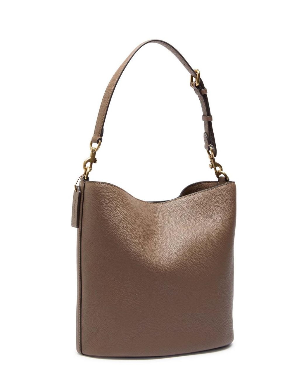 COACH Willow Grained Leather Bucket Bag in Brown | Lyst