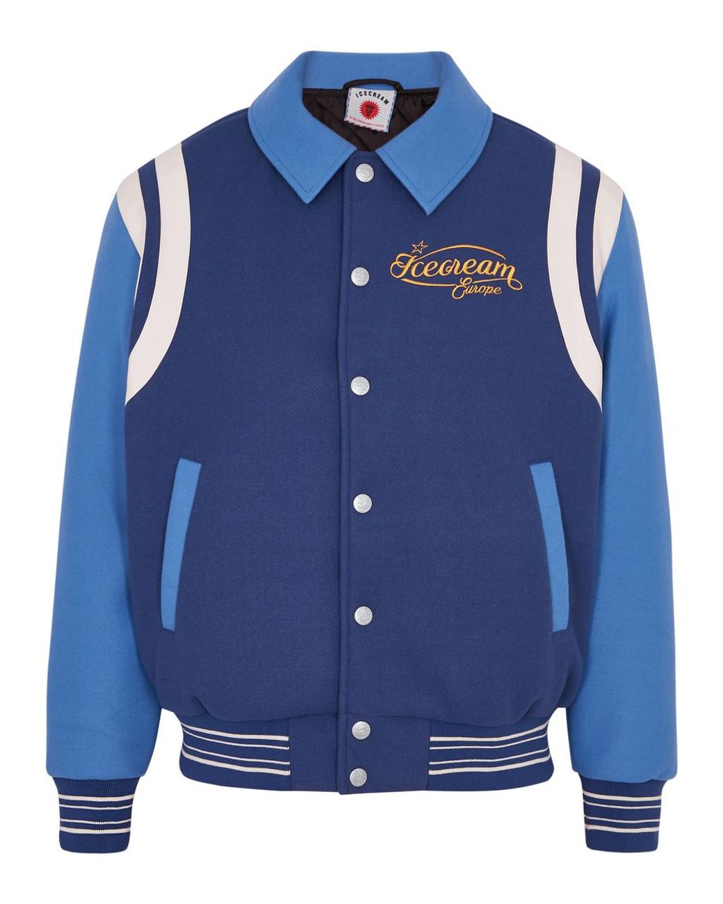 ICECREAM Mascot Panelled Felt Varsity Jacket in Blue for Men | Lyst