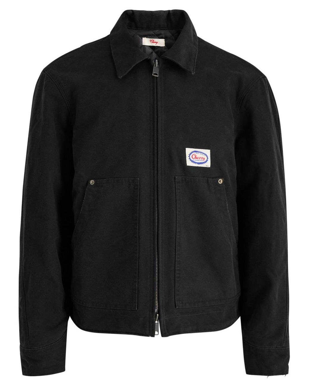 CHERRY LA Mechanic Trucker Logo Canvas Jacket in Black for Men | Lyst