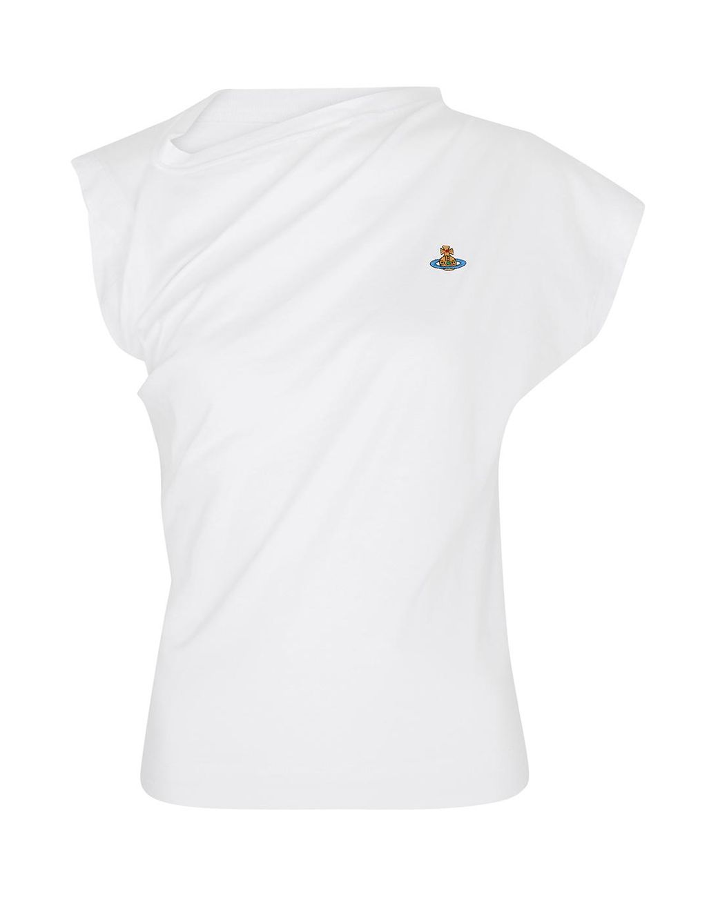 Vivienne Westwood Hebo Logo-embroidered Cotton T-shirt in White | Lyst