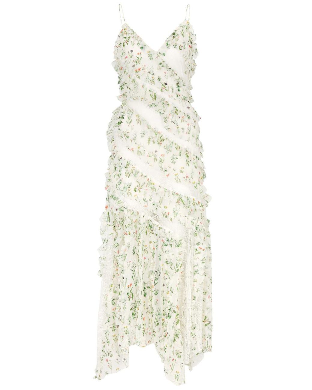 Alice + Olivia Sondra Floral-Print Chiffon Maxi Dress in Alice + Olivia Sondra Floral-Print Chiffon Maxi Dress in