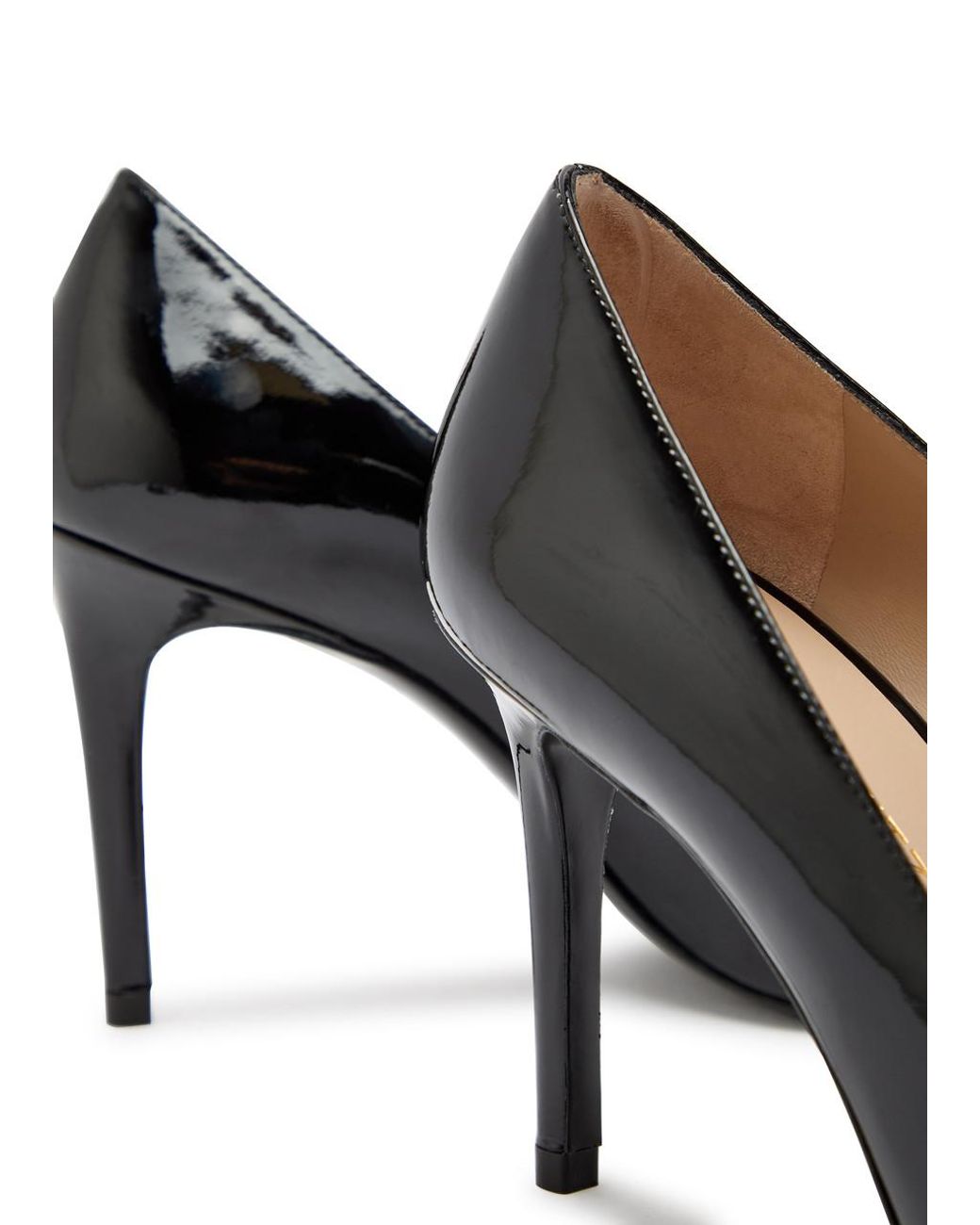 Stuart Weitzman Stuart Power 85 Patent Leather Pumps in Black | Lyst