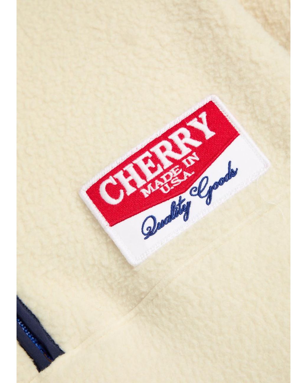 CHERRY LA Racing Logo-Appliquéd Half-Zip Fleece in White for Men | Lyst UK