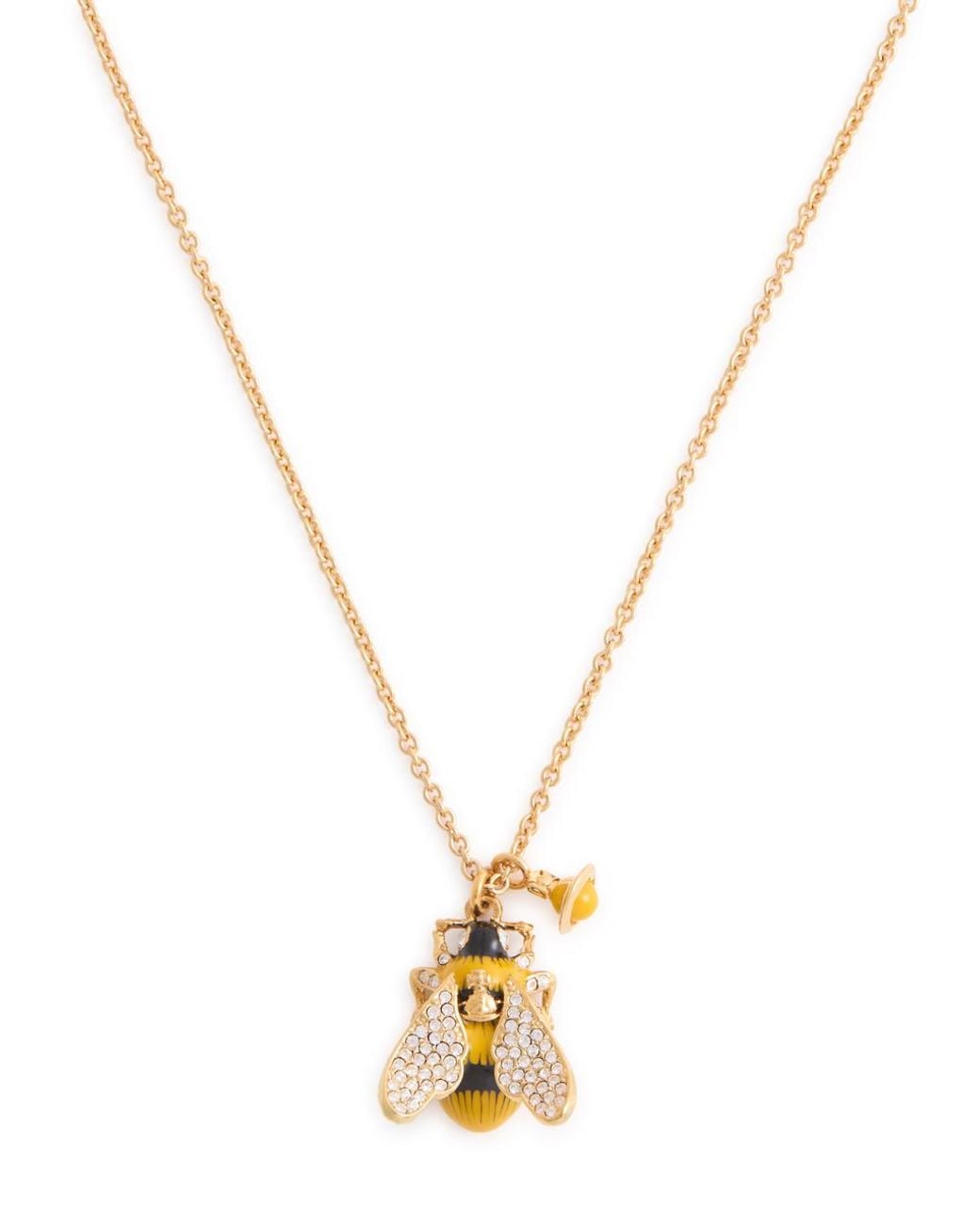 Vivienne Westwood Bumble Bee Embellished Necklace in Metallic | Lyst