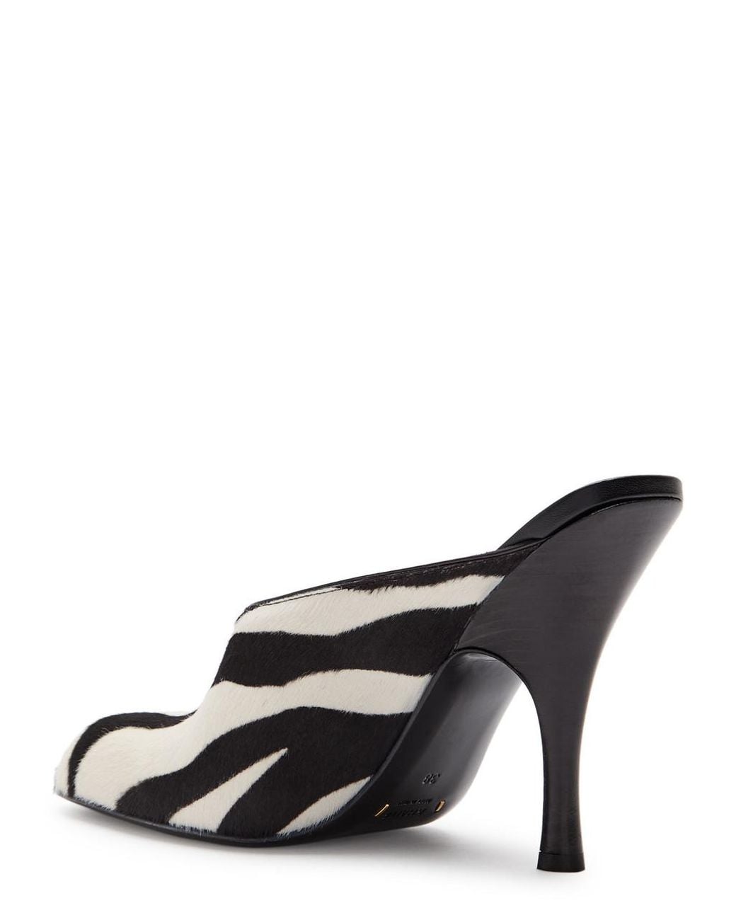 KHAITE Colt 100 Zebra-Print Calf Hair Mules in Black | Lyst UK