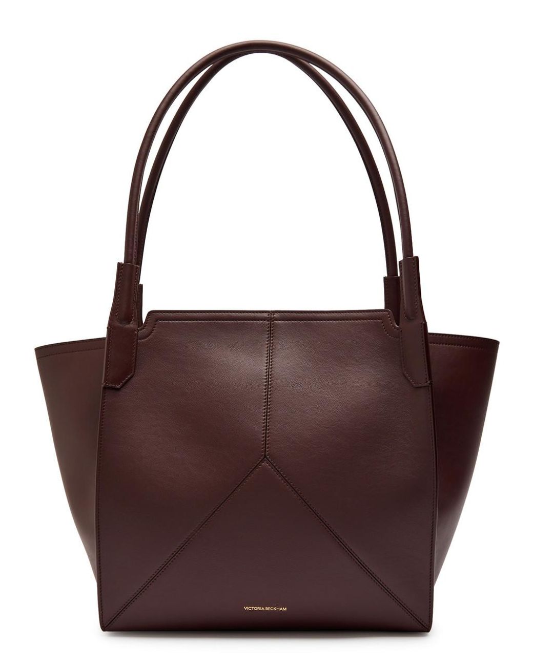 Victoria Beckham Victoria Small Panelled Leather Tote in Purple | Lyst UK