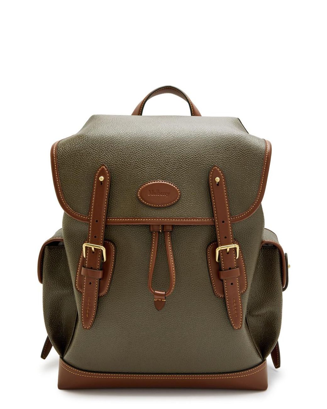 Mulberry Heritage Pebbled Leather Backpack in Brown for Men | Lyst