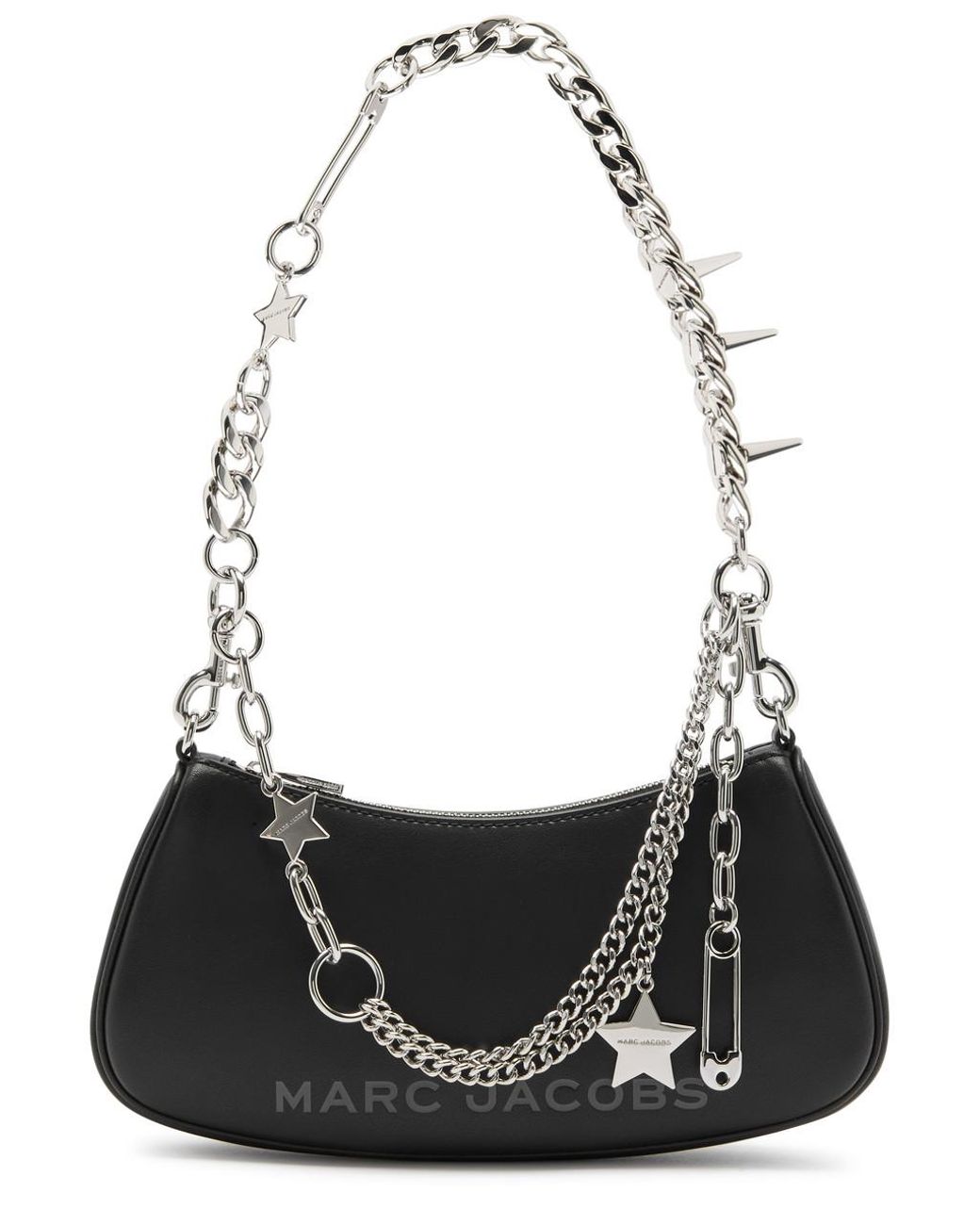 Marc Jacobs The Star Charm Leather Shoulder Bag in Black | Lyst