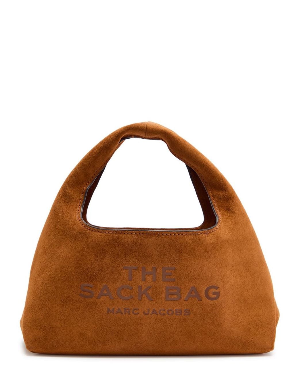 Marc Jacobs The Sack Mini Suede Top Handle Bag in Brown | Lyst