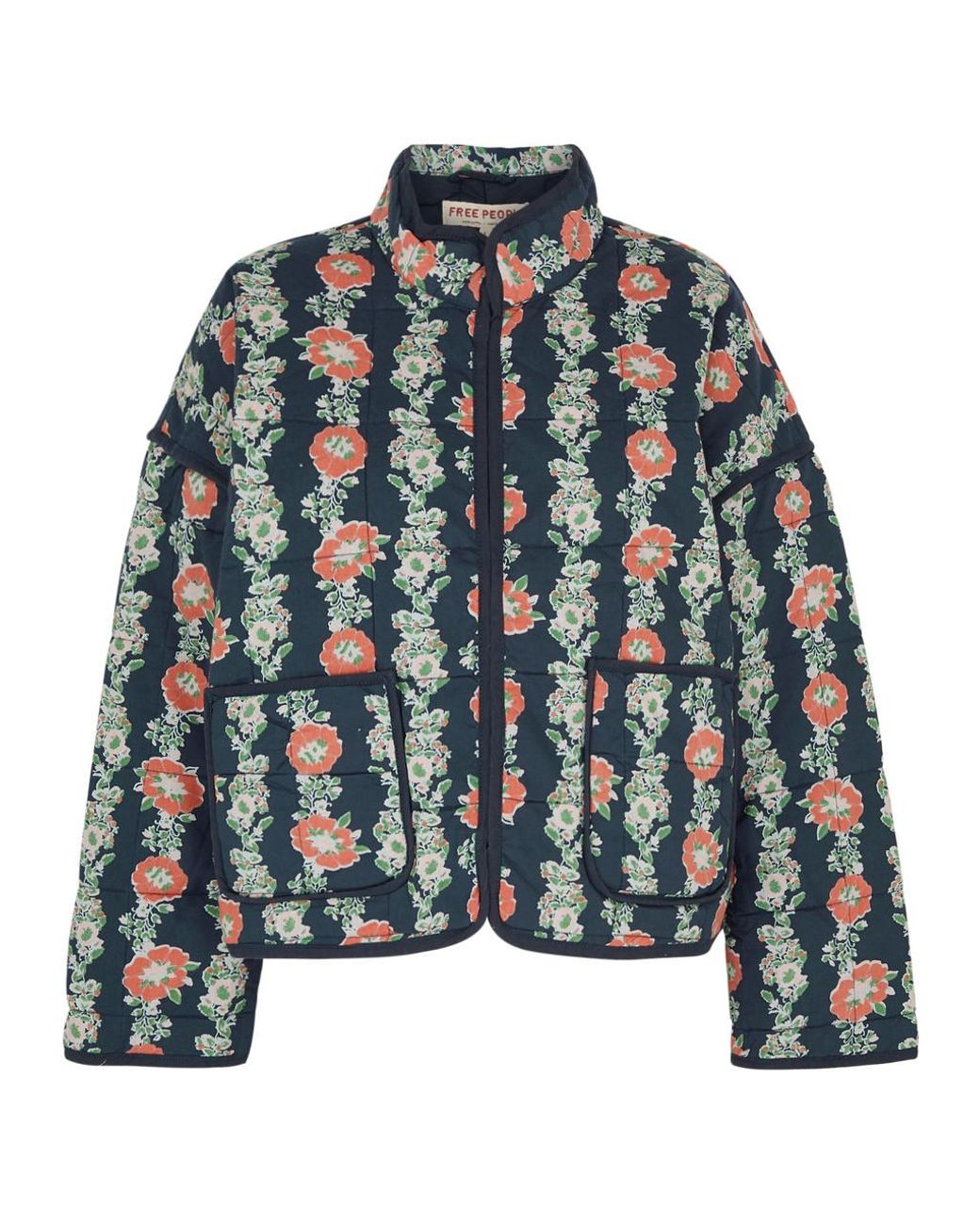 Free People Chloe Floral-print Quilted Cotton Jacket in Green | Lyst