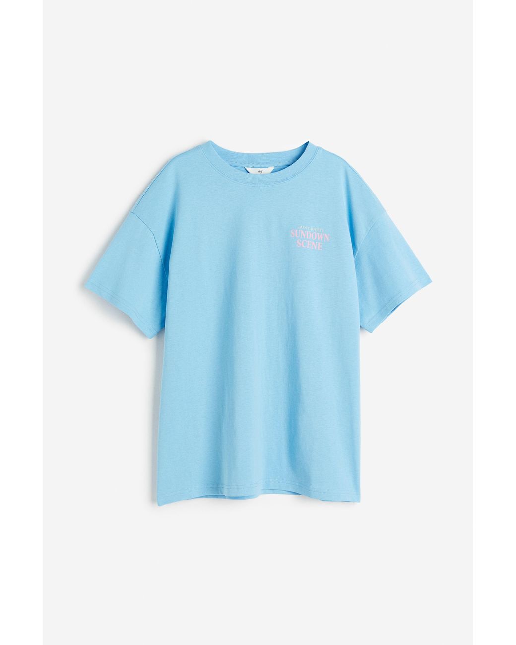 H M T shirt In Blue Lyst h-m-t-shirt-in-blue-lyst