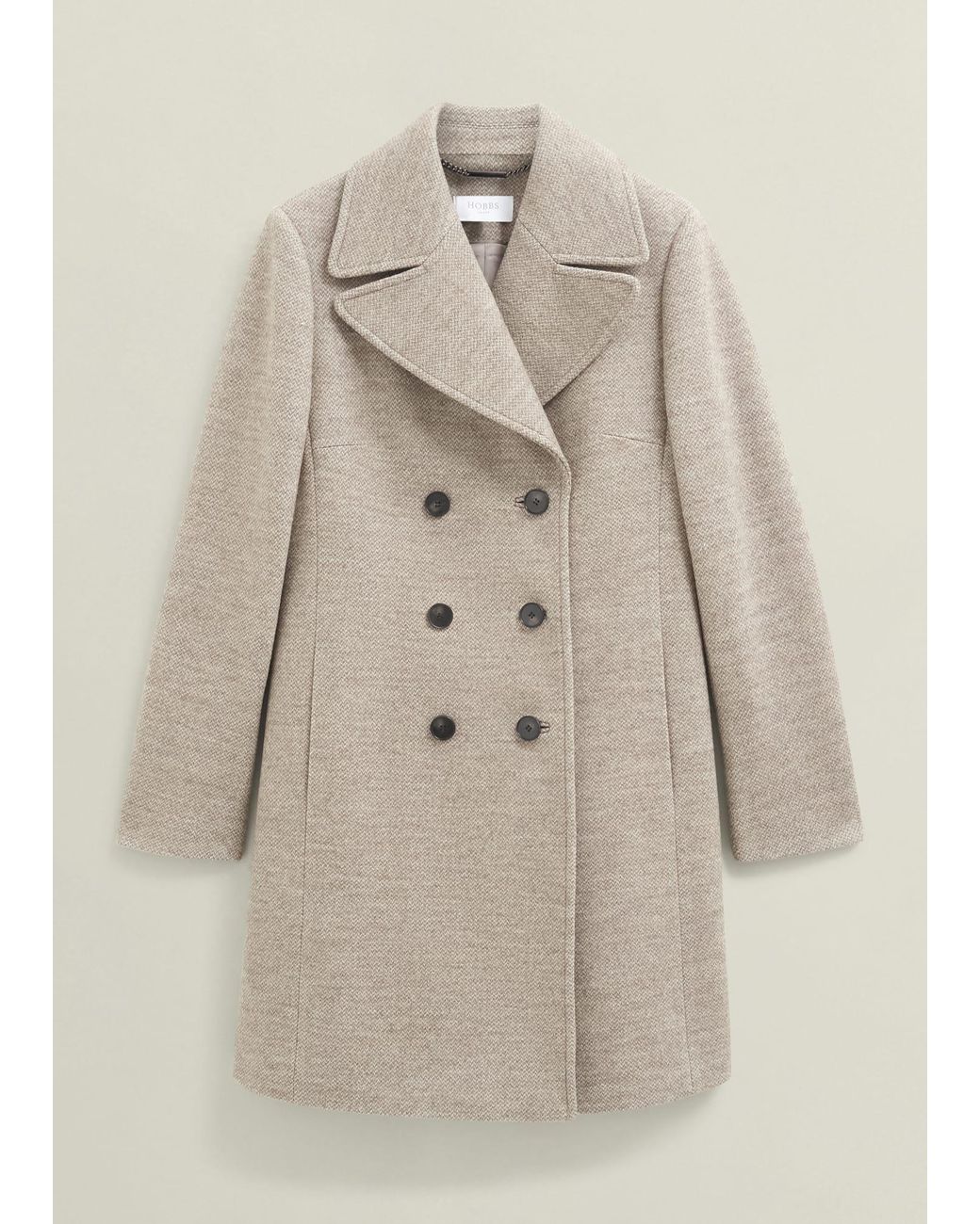 Hobbs Janetta Wool Blend Coat in Grey | Lyst UK