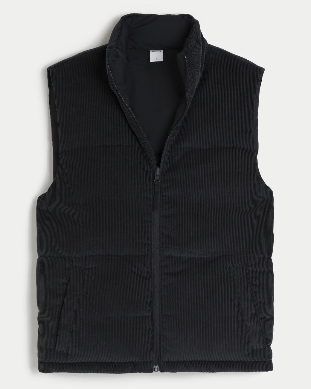 Hollister Reversible Corduroy Puffer Vest in Black for Men Lyst UK